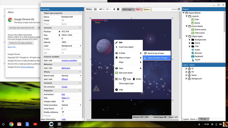 Construct 3 Open Beta Starting By April Prepare To Create Html5 Games Without Code Emanuele 